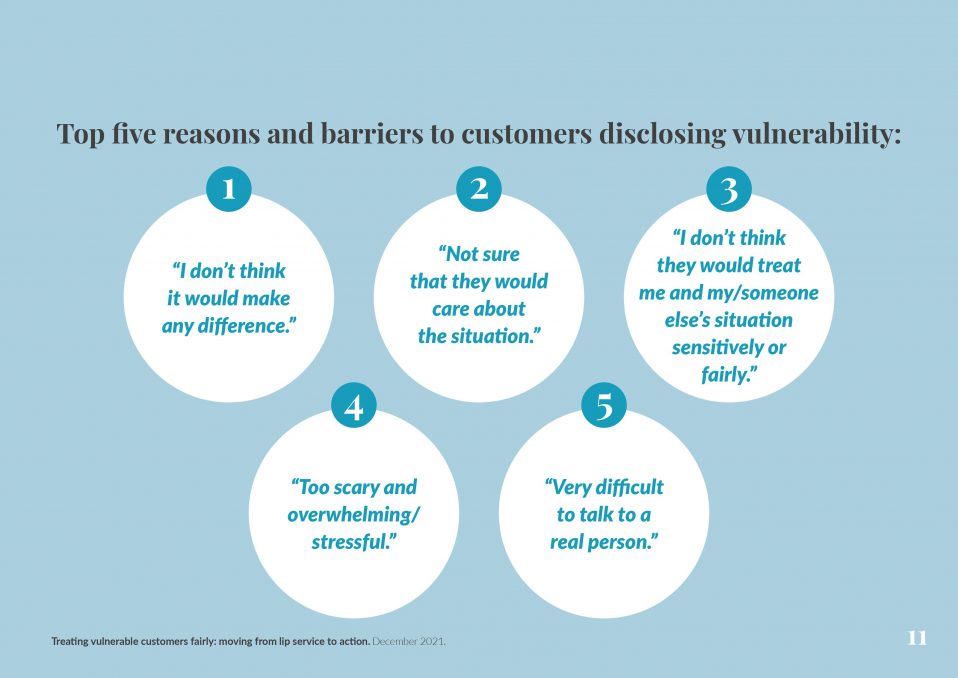Treating vulnerable customers fairly: moving from lip service to action